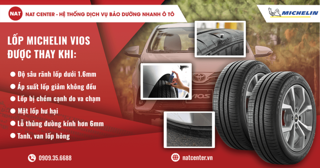 Báo Giá Lốp Xe Vios Michelin Chính Hãng Mới Nhất Tại NAT Center